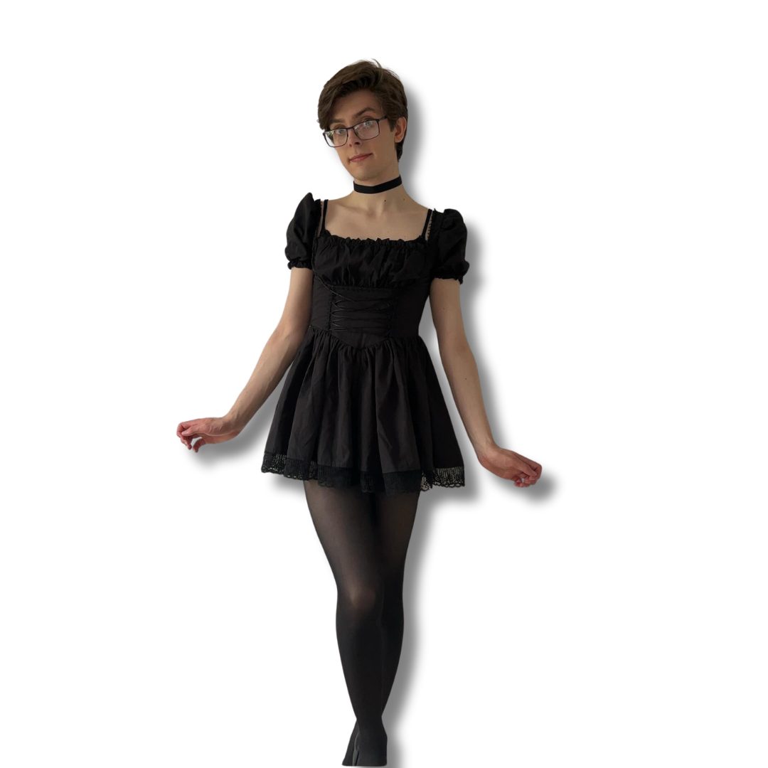 Lolita High-Waist Dress Skirt Set: Femboy Clothing - Femzai Store