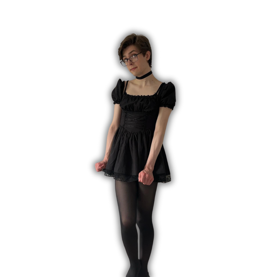Lolita High-Waist Dress Skirt Set: Femboy Clothing - Femzai Store