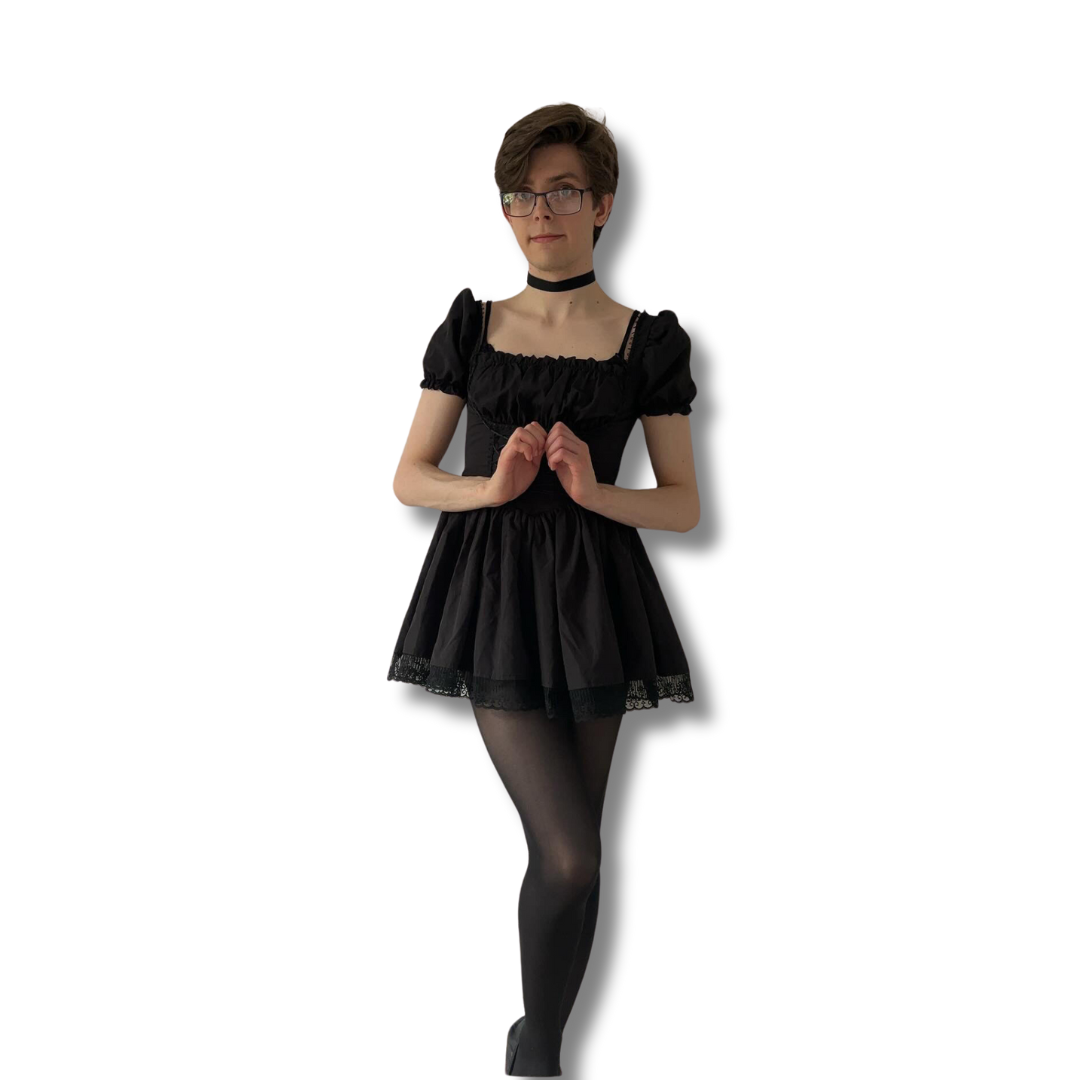 Lolita High-Waist Dress Skirt Set: Femboy Clothing - Femzai Store